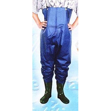 Blue Chest Wadder with boots